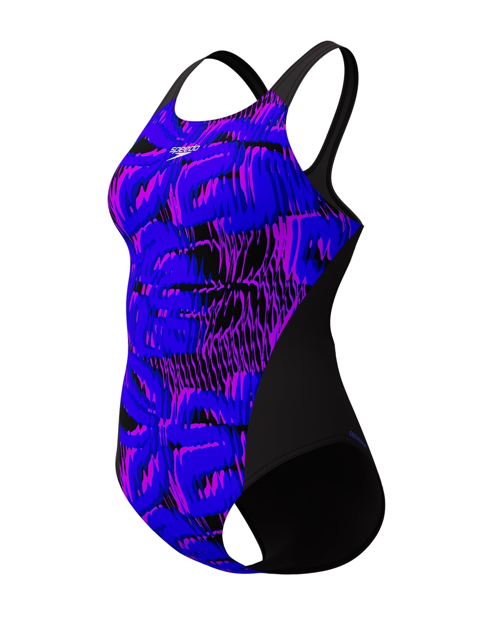 Speedo Allover Digital Recordbreaker Swimsuit - Blue/Black ...